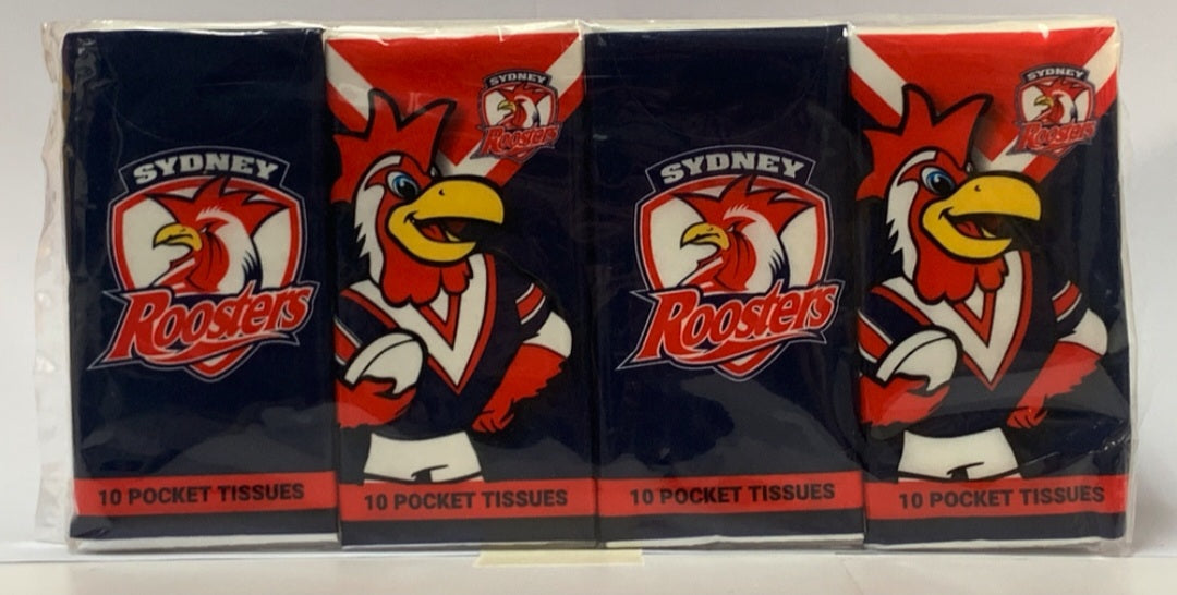 SYDNEY ROOSTERS POCKET TISSUES – Friskee Business